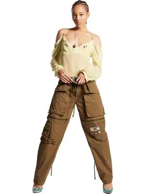Dsquared2 Cargo Pants With Zippers And Patches - Fantasy
