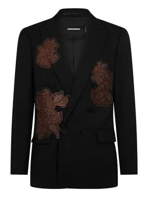 Dsquared2 Shiny Blossom Palm Beach D.b. Blazer - Black