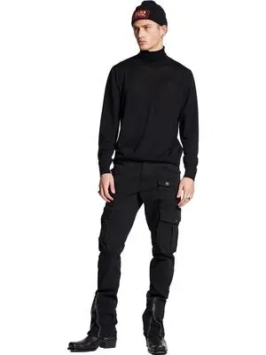 Dsquared2 Cargo Pants With Zipper Detail - Black