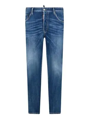 DSQUARED2 Dsquared2 Medium Wash Trompe L'oeil Jeans