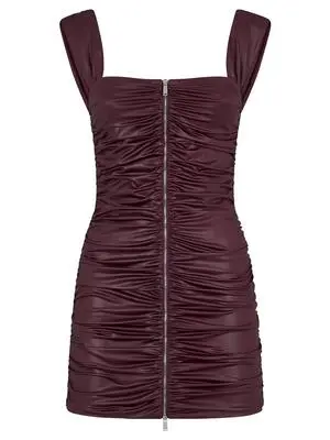 Dsquared2 Gathered Zipped Mini Dress - Blue