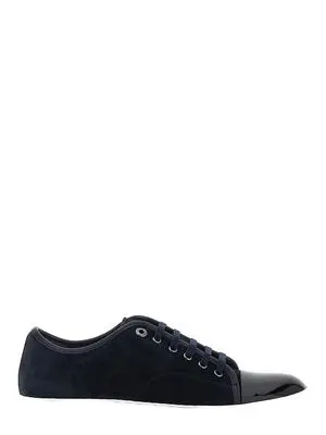 LANVIN Lanvin 'DBB1' Suede And Patent Leather Cap Toe Sneakers Blue