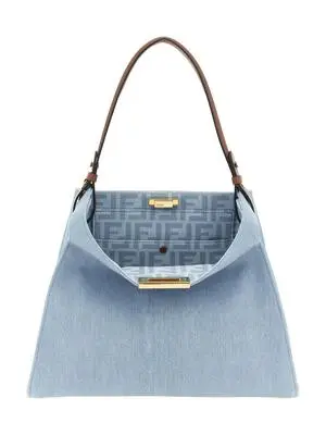 Fendi Medium Denim Handbag - Blue