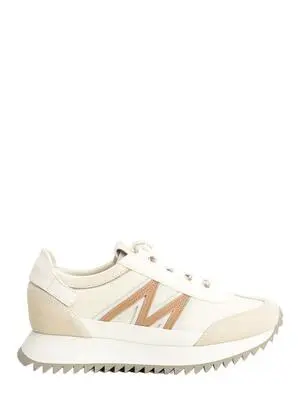 Moncler MONCLER Lace Up Sneakers With Nylon, Suede, And Nubuck Upper Cream