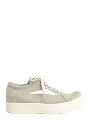 Rick Owens Leather Lace-up Sneakers - White