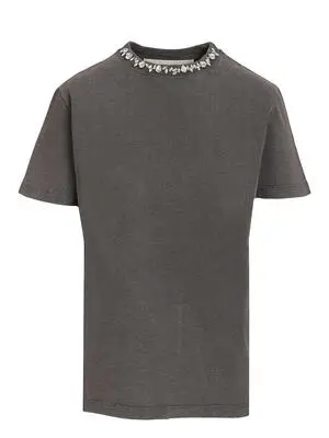GOLDEN GOOSE GOLDEN GOOSE Embellished Crewneck T-shirt Gray