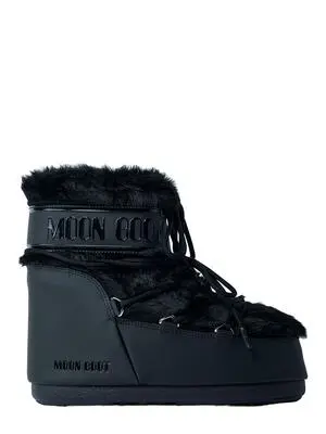 Moon Boot Icon Low Nylon Lace-up Boots - Black