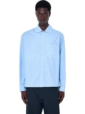 JIL SANDER Button-down Cotton Shirt - Blue