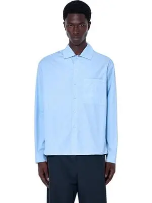 JIL SANDER Button-down Cotton Shirt - Blue