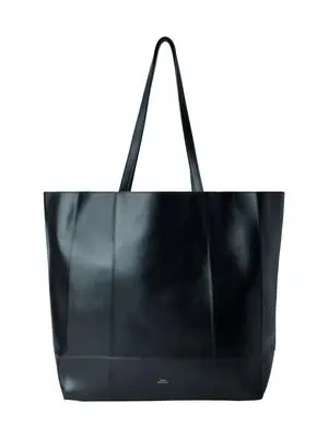 TOTEME Large Leather Tote Bag - Black