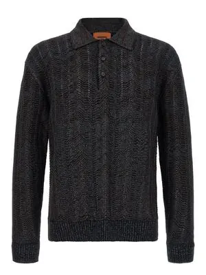 Missoni Knitted Cardigan With Iconic Zigzag Pattern - Multicolor