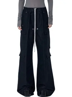 Rick Owens Wide-leg Cargo Pants - Black