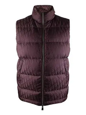 Dior Oblique Puffer Vest - Brown