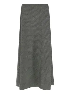 Alberta Ferretti Bell Chevron Skirt - Gray