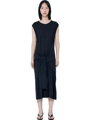 TOTEME Sleeveless Jersey Dress With Knot Detail - Black