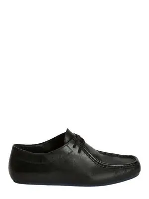 JIL SANDER Lace-up Loafers With Piping - Black