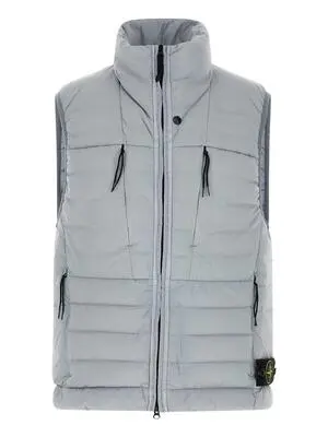 Stone Island Padded Vest With High Neck - Gray