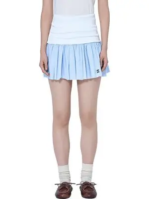 Miu Miu Pleated Mini Skirt - Blue