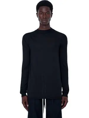Rick Owens Fine Knit Crewneck Sweater - Black