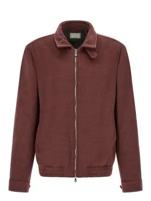 Brunello Cucinelli Virgin Wool Beaver Bomber Jacket - Multicolor