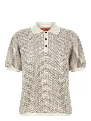 Missoni Zig-zag' Knit Polo Shirt - Multicolor