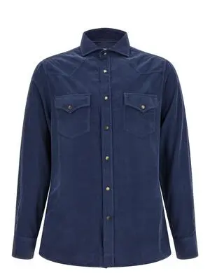 Brunello Cucinelli Corduroy Shirt - Blue