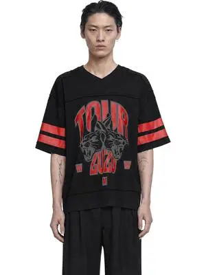 WHOMADEWHO Tour College Jersey T-shirt - Black