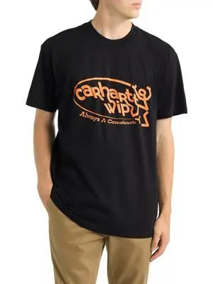 Carhartt Work In Progress Always A Come Back Organic Cotton Graphic T-shirt - Black
