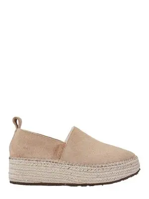 AUSTRALIA LUXE COLLECTIVE Suede Shearling Espadrilles - Brown