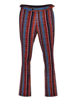 DAVID WEJ Tribal Print Side Adjuster Trousers - Orange