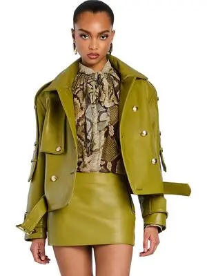 Retrofete Yseld Leather Jacket - Basil
