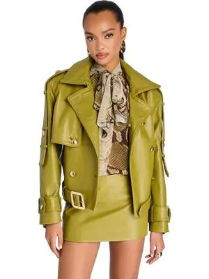 Retrofete Yseld Leather Jacket - Basil