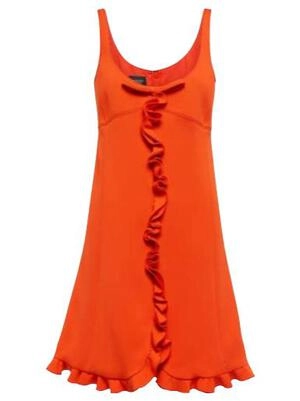 Giambattista Valli Ruffled Crêpe Mini Dress - Red