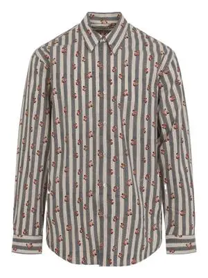 Dries Van Noten Collared Long-sleeved Shirt - Gray