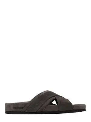 TOM FORD Tom Ford Wicklow Open Toe Slippers Anthracite