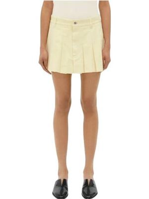 Bottega Veneta Pleated Mini Skirt - Yellow