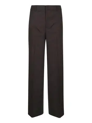 PT TORINO Wool Trousers With Welt Pockets - Black