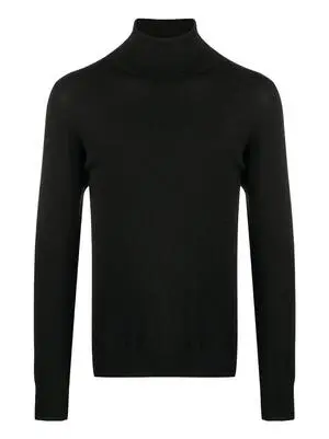 D'ANIELLO Ribbed Roll-neck Jumper - Black