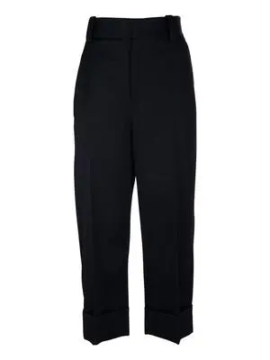 BOTTEGA VENETA Bottega Veneta Cropped Wool Trousers With Belt Detail