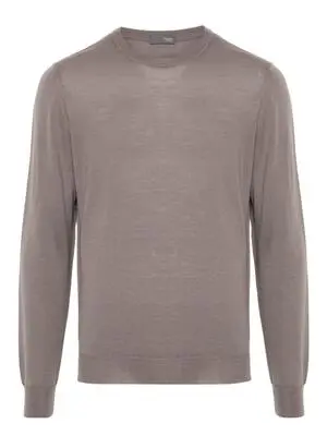 DRUMOHR Ribbed Crew Neck Knitwear - Gray