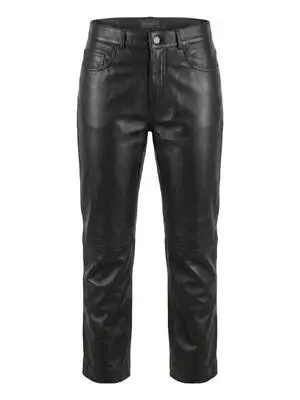 HAIKURE Winny Leather Five-pocket Trousers - Black