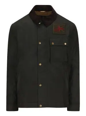Barbour Cotton Logo Patch Workers Jacket - Black