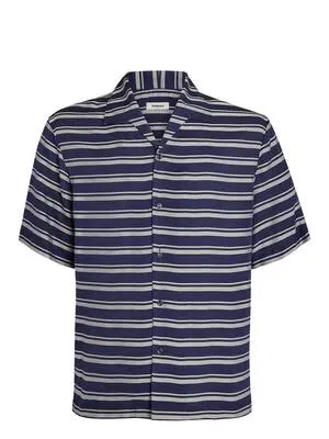 Sandro Stripe Short-sleeve Shirt - Blue