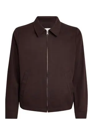 Sandro Zip-up Collared Jacket - Brown