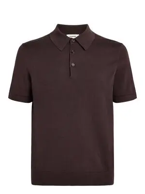 Sandro Knitted Polo Shirt - Brown
