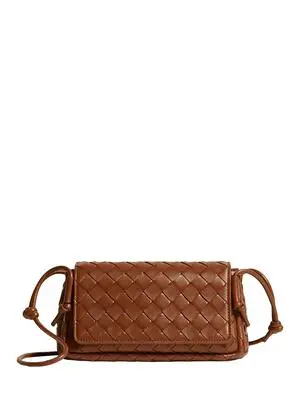 Bottega Veneta Leather Notturno Cross-body Bag - Red