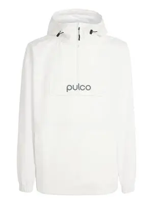 PULCO STUDIOS Water-resistant Hooded Coaches Jacket - White