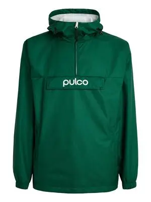 PULCO STUDIOS Water-resistant Hooded Coaches Jacket - Green