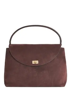 Sandro Le Grand Bazaar Suede Top-handle Bag - Brown