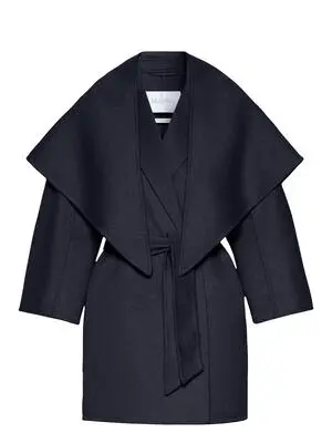 MAX MARA Max Mara Cashmere Short Wrap Coat With Scarf